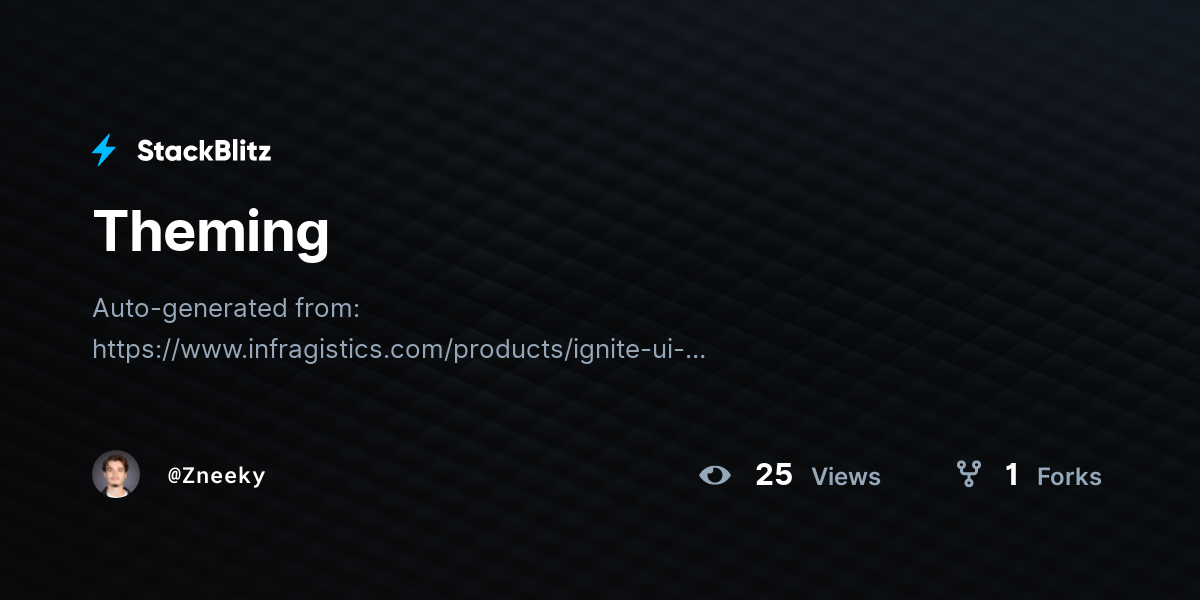 Theming - StackBlitz