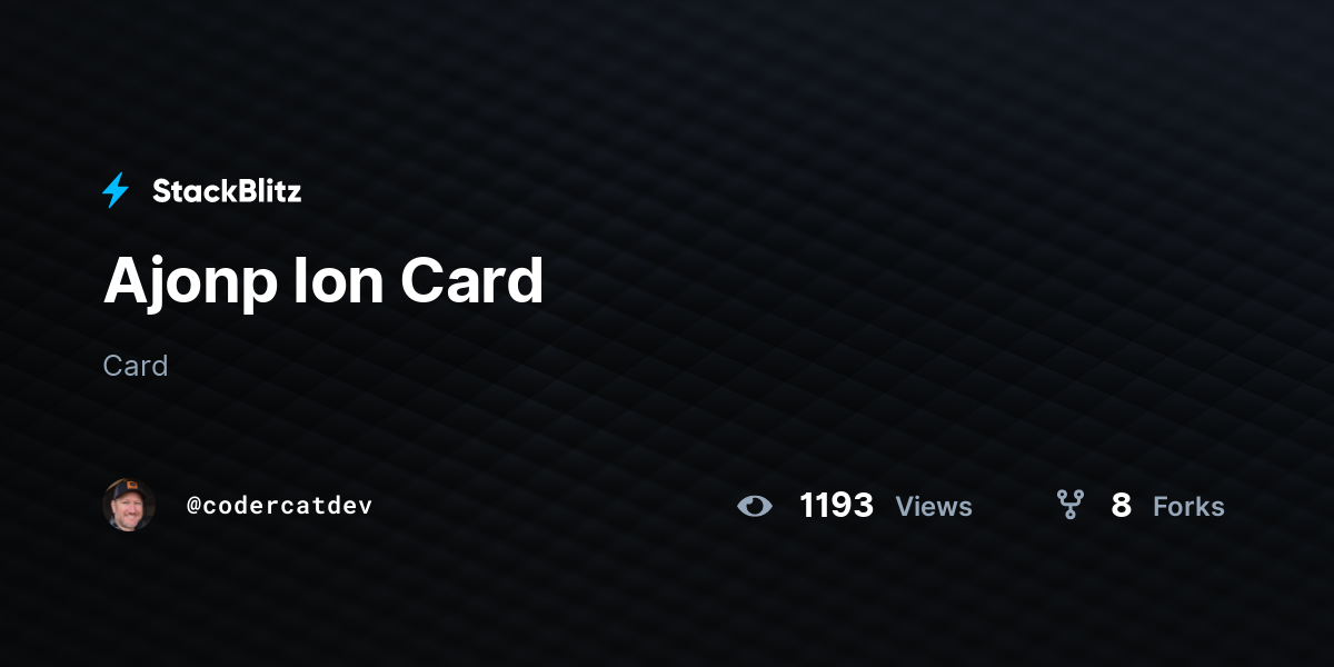 Ajonp Ion Card - StackBlitz