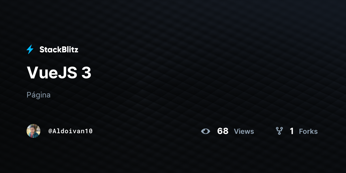 VueJS 3 - StackBlitz