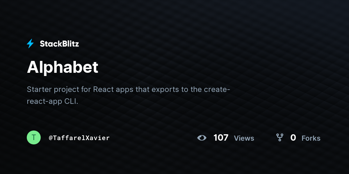 Alphabet - StackBlitz