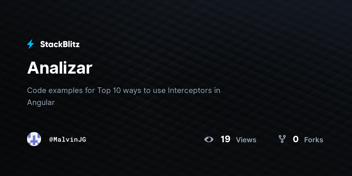 Analizar - StackBlitz