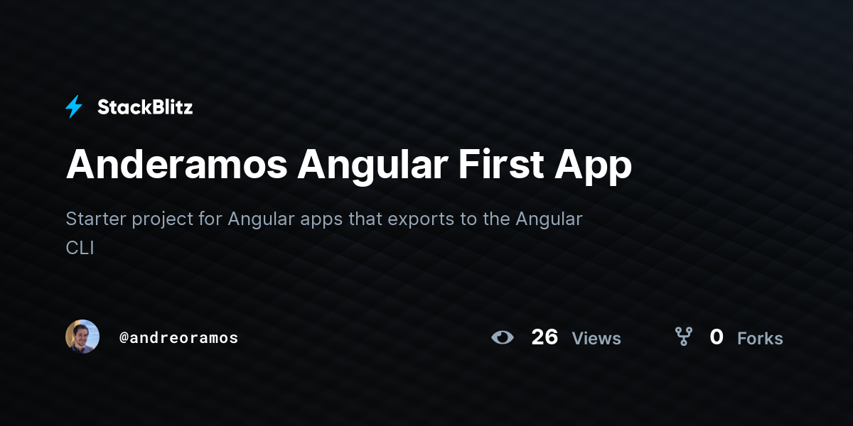 Anderamos Angular First App - StackBlitz