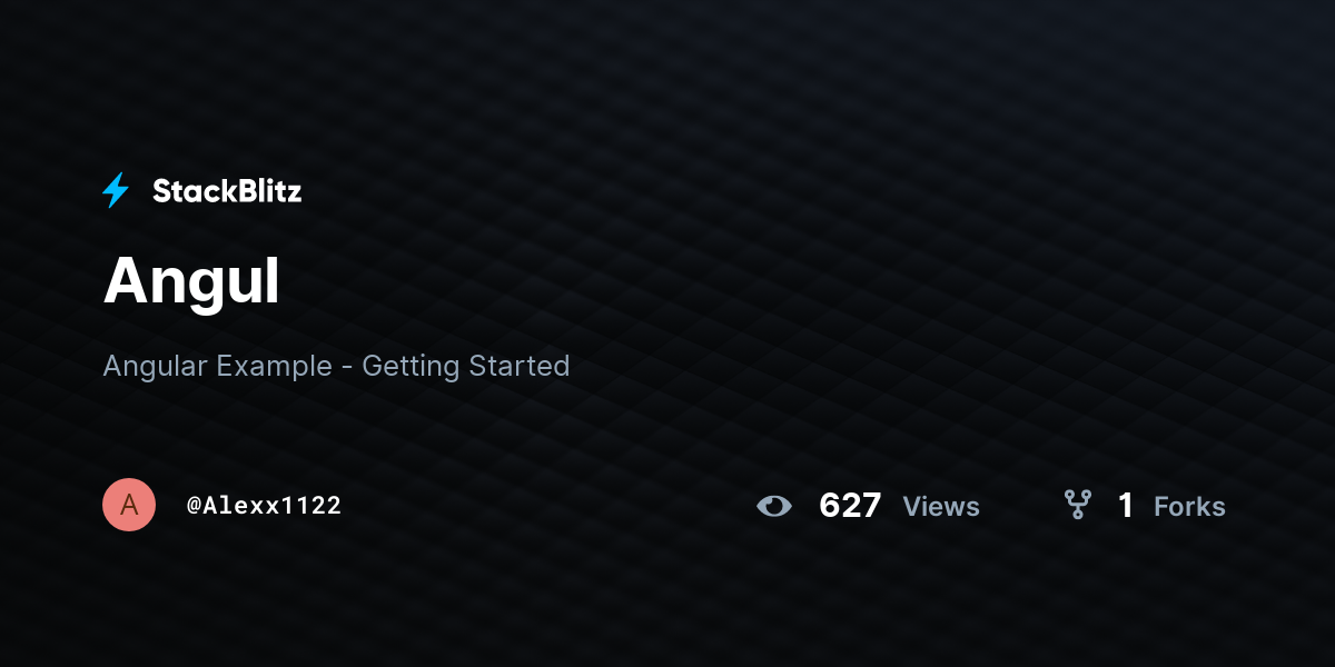 Angul - StackBlitz