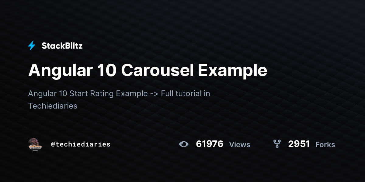 Angular 10 Carousel Example - StackBlitz