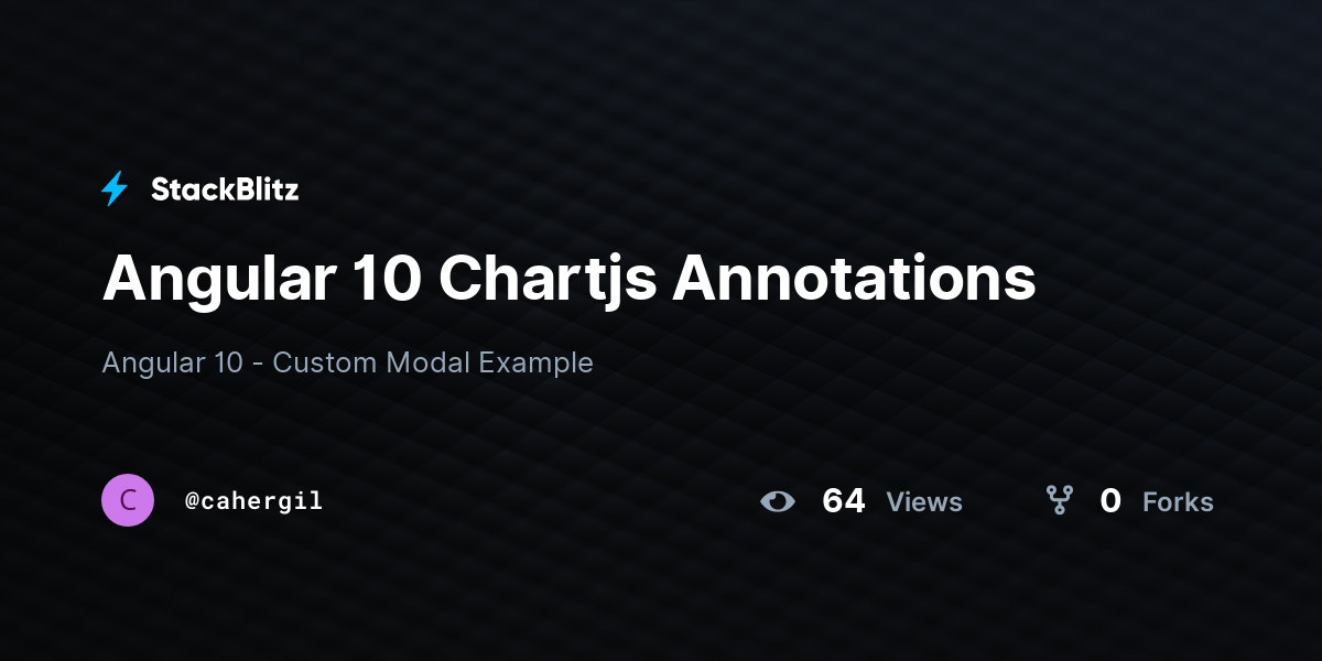 Angular 10 Chartjs Annotations - StackBlitz Angular 10 Chartjs Annotations - StackBlitz