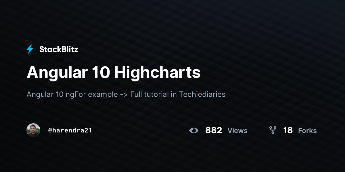 Angular 10 Highcharts - StackBlitz Angular 10 Highcharts - StackBlitz