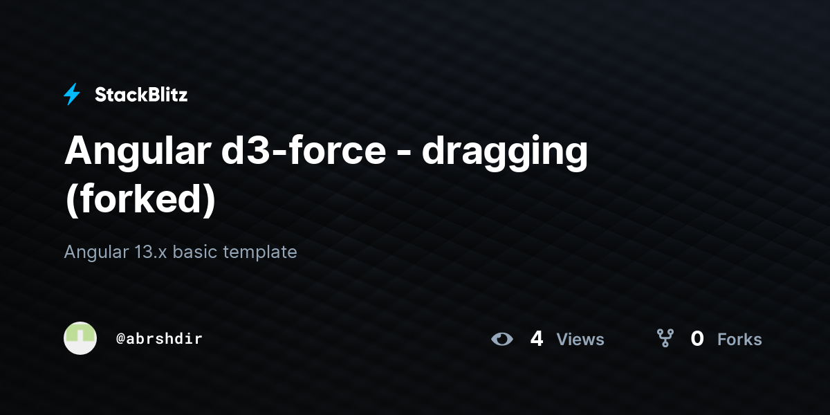 Angular d3-force - dragging (forked) - StackBlitz
