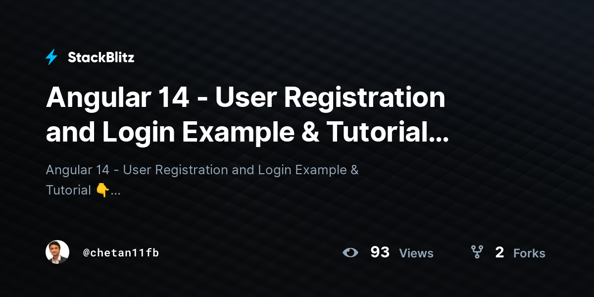 Angular 14 - User Registration and Login Example & Tutorial (forked ...