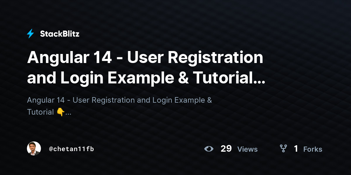 Angular 14 - User Registration and Login Example & Tutorial (forked ... Angular 14 - User Registration and Login Example & Tutorial (forked ...