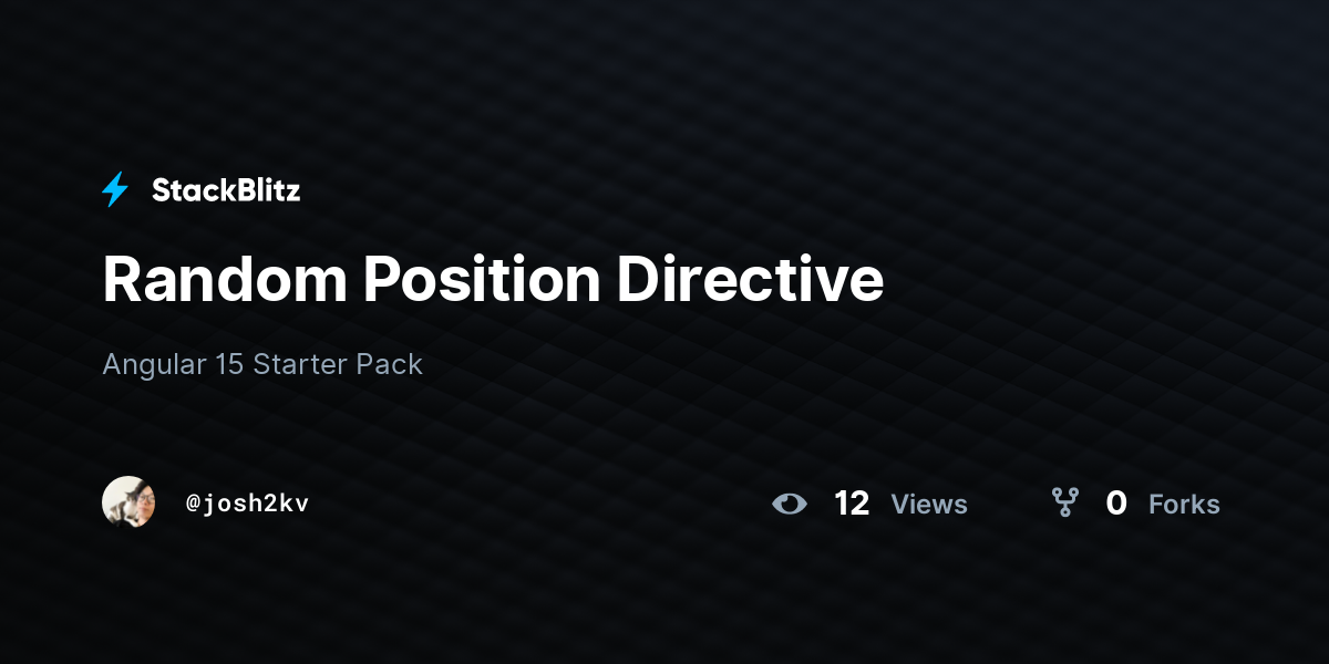 Random Position Directive - StackBlitz