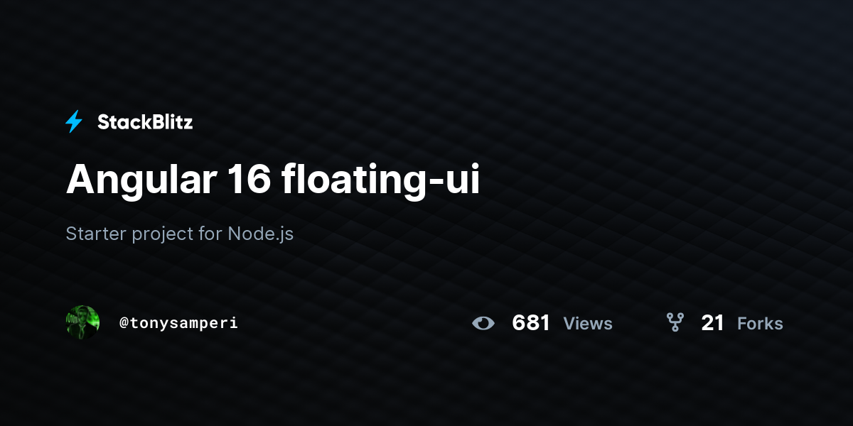 Angular 16 floating-ui - StackBlitz