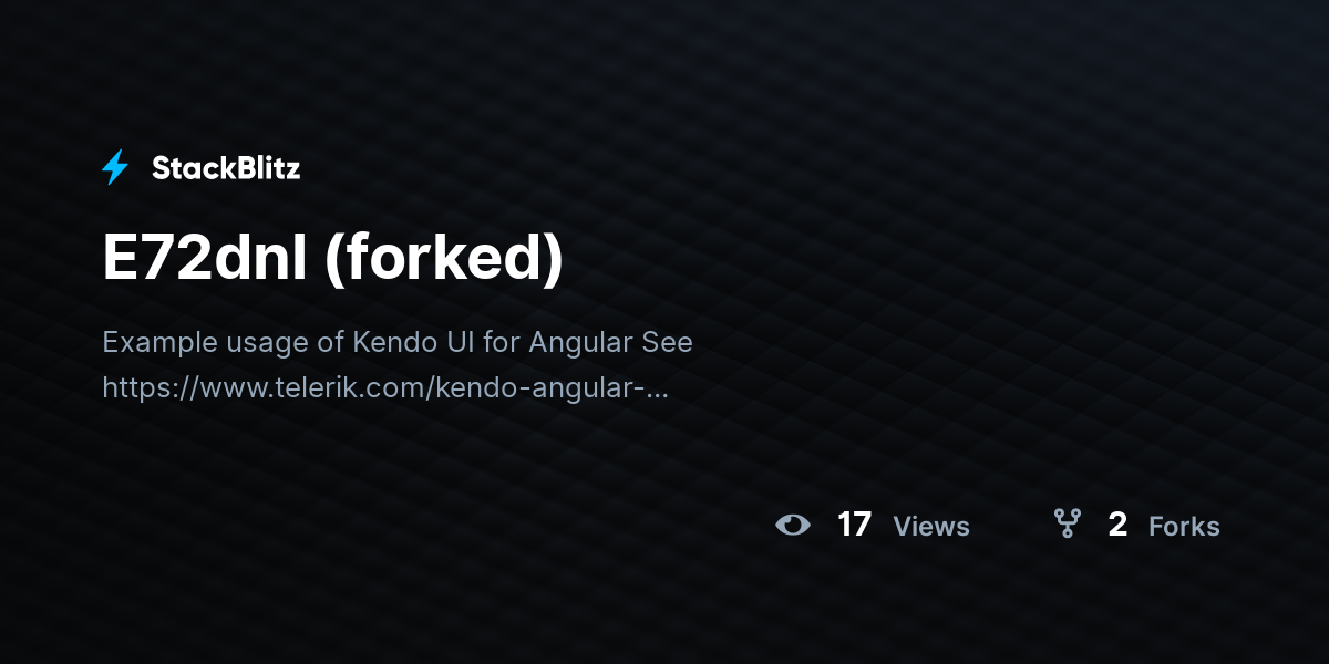 E72dnl (forked) - StackBlitz