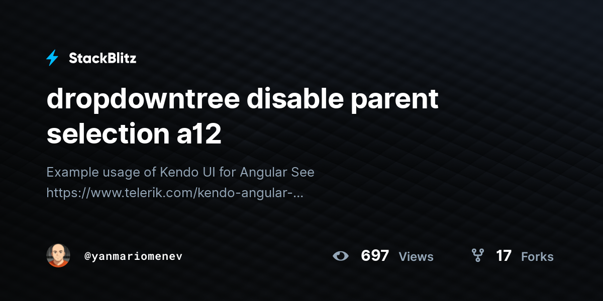 dropdowntree disable parent selection a12 - StackBlitz
