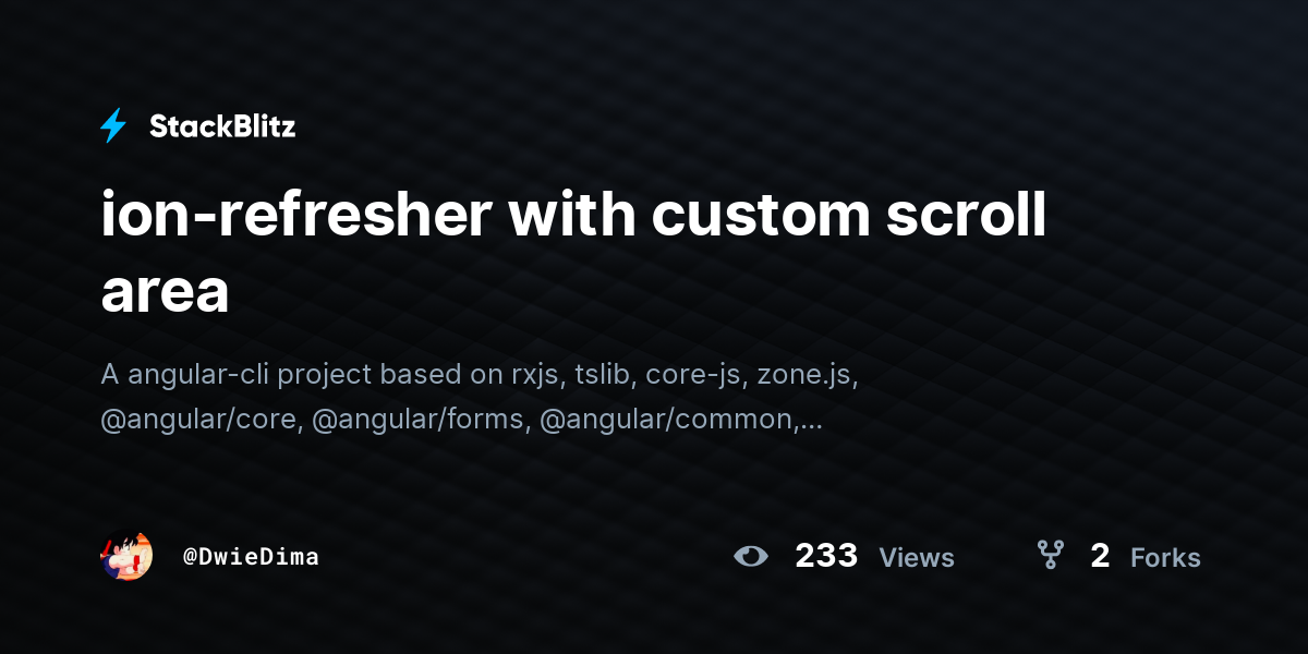 ion-refresher with custom scroll area - StackBlitz ion-refresher with custom scroll area - StackBlitz