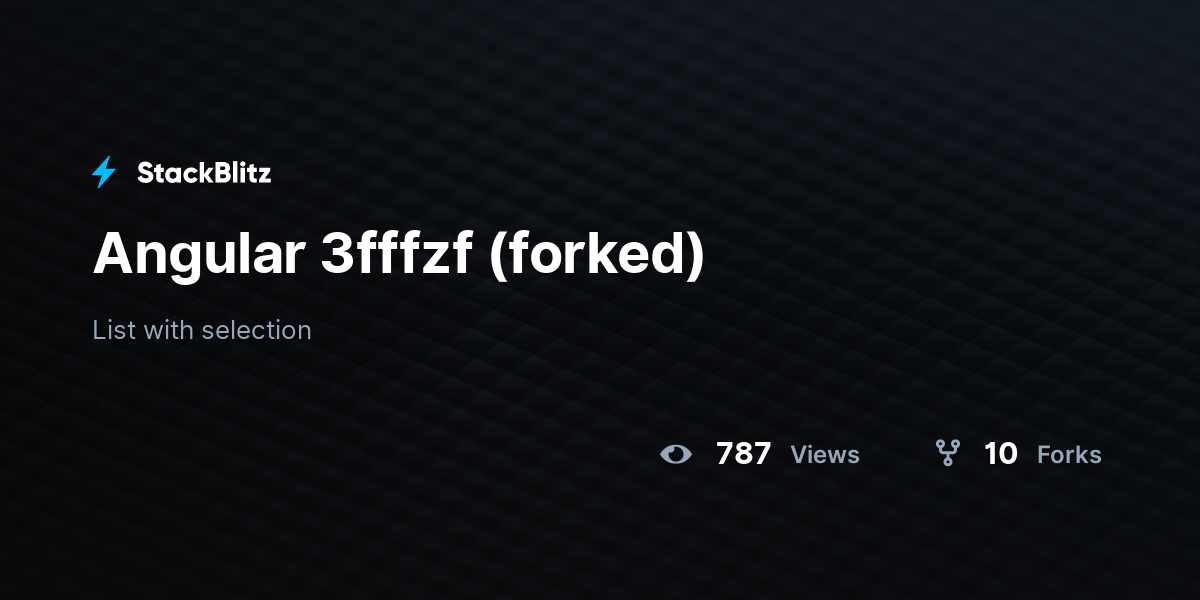 Angular 3fffzf (forked) - StackBlitz