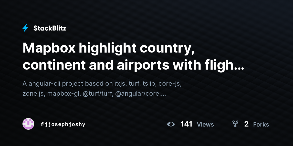 Mapbox highlight country, continent and airports with flight path ...