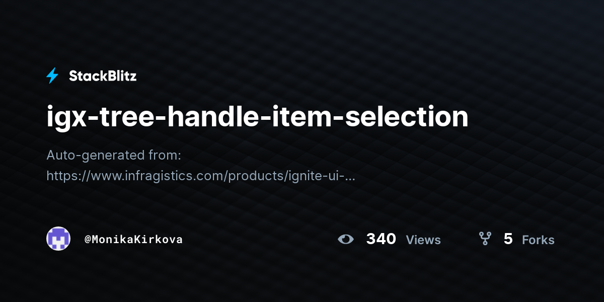 igx-tree-handle-item-selection - StackBlitz