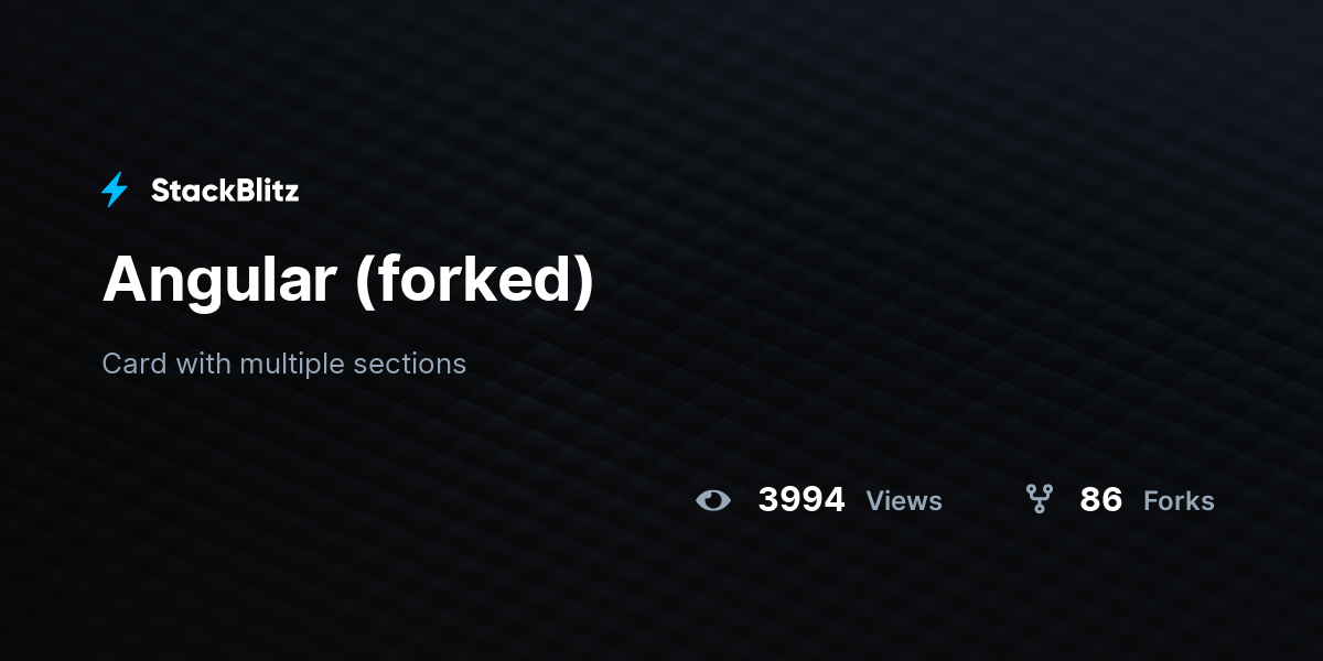 Angular (forked) - StackBlitz