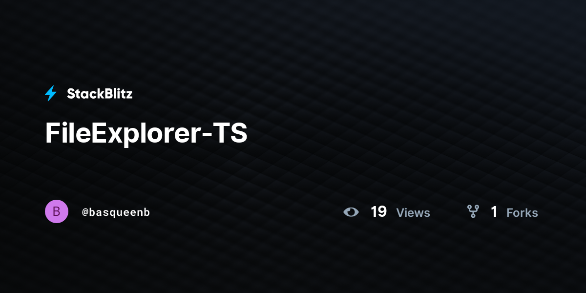 FileExplorer-TS - StackBlitz