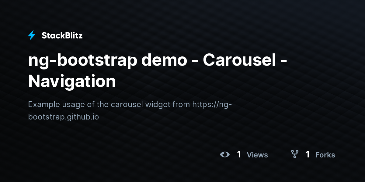 ng-bootstrap demo - Carousel - Navigation - StackBlitz