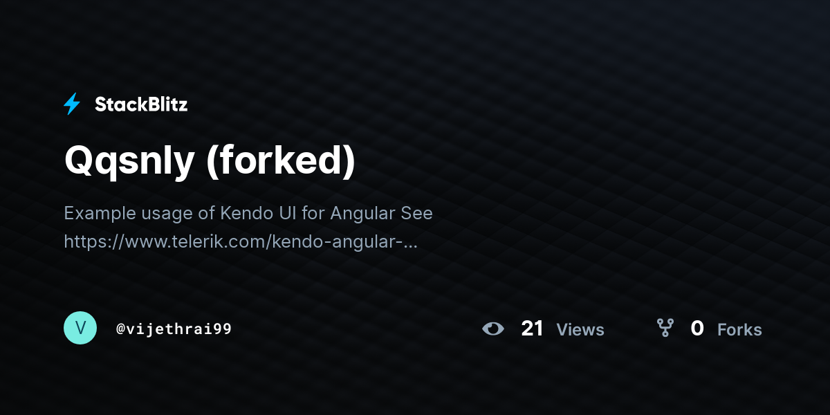 Qqsnly (forked) - StackBlitz