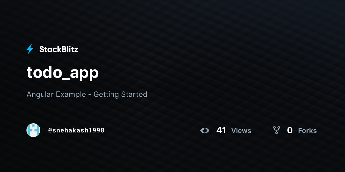 todo_app - StackBlitz