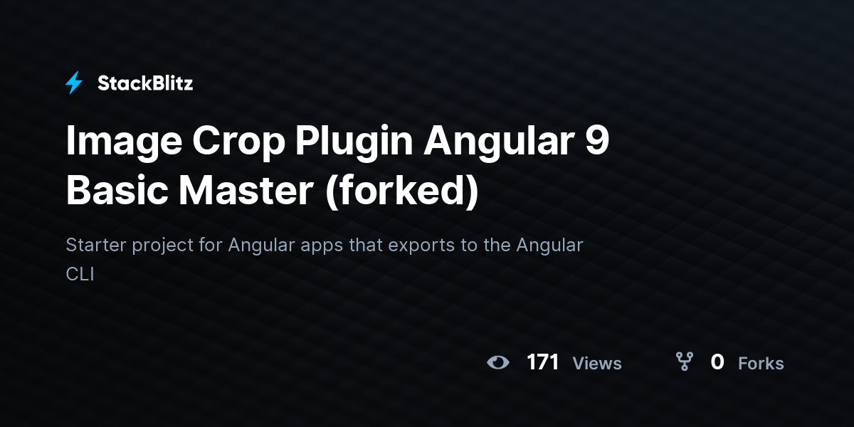 Image Crop Plugin Angular 9 Basic Master (forked) - StackBlitz