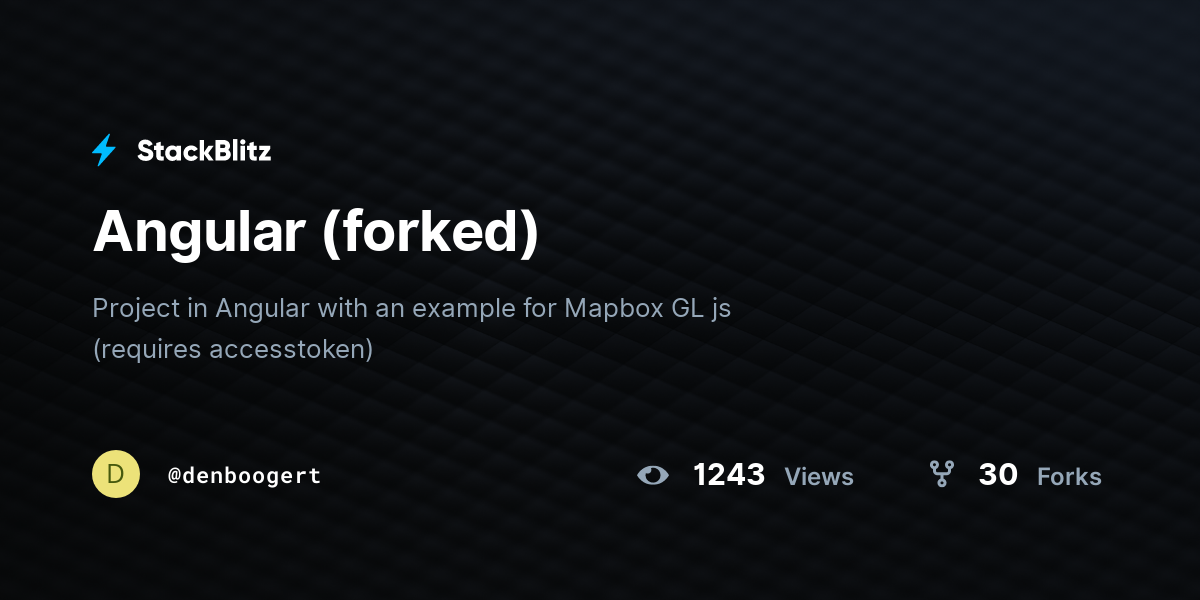 Angular (forked) - StackBlitz