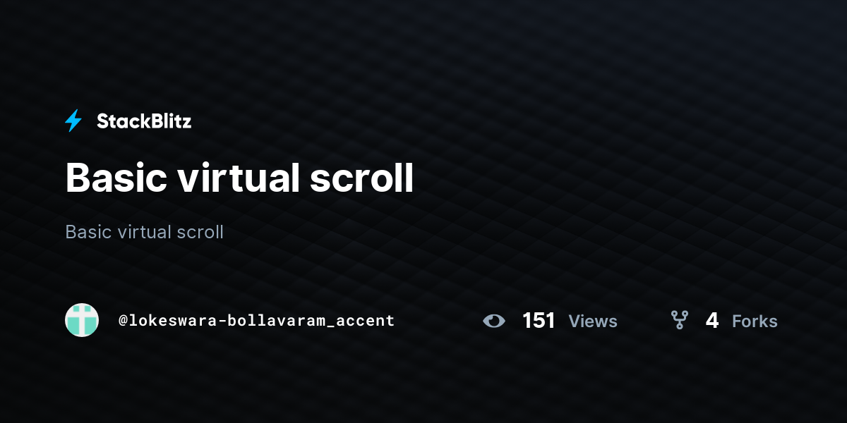Basic virtual scroll - StackBlitz