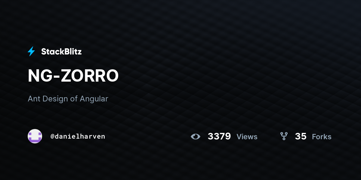 NG-ZORRO - StackBlitz