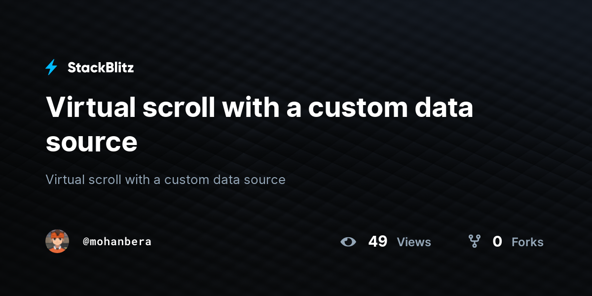 Virtual scroll with a custom data source - StackBlitz