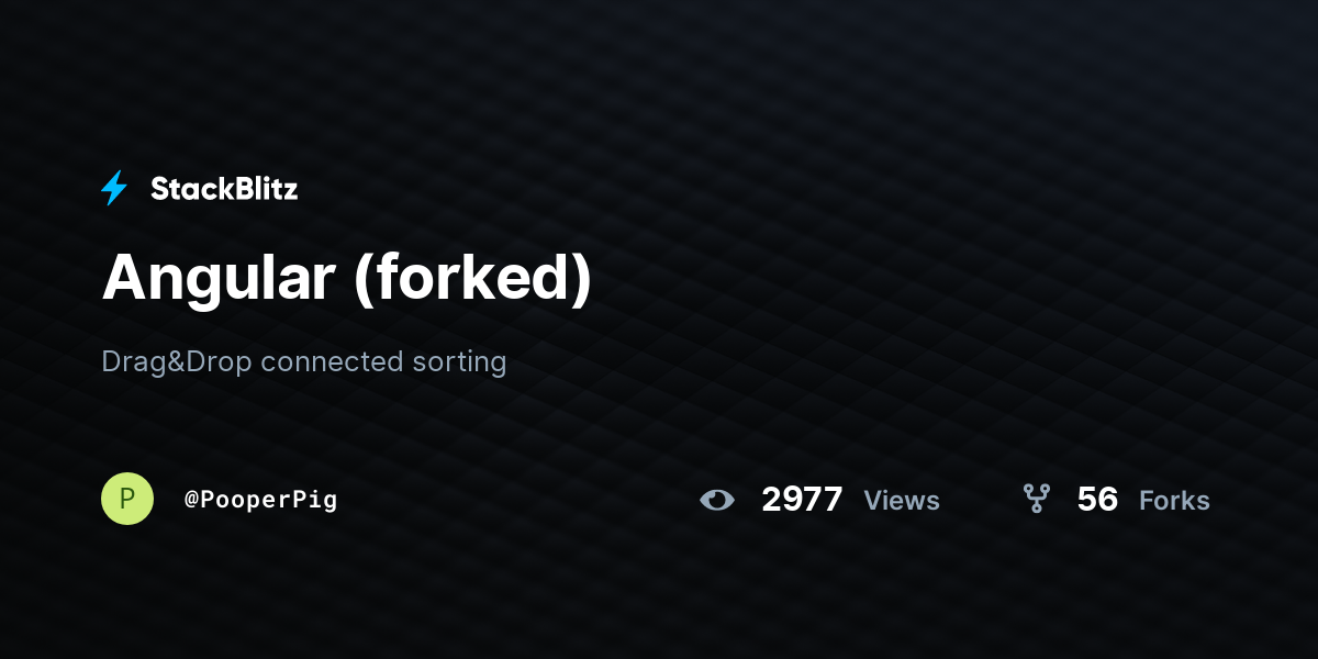 Angular (forked) - StackBlitz