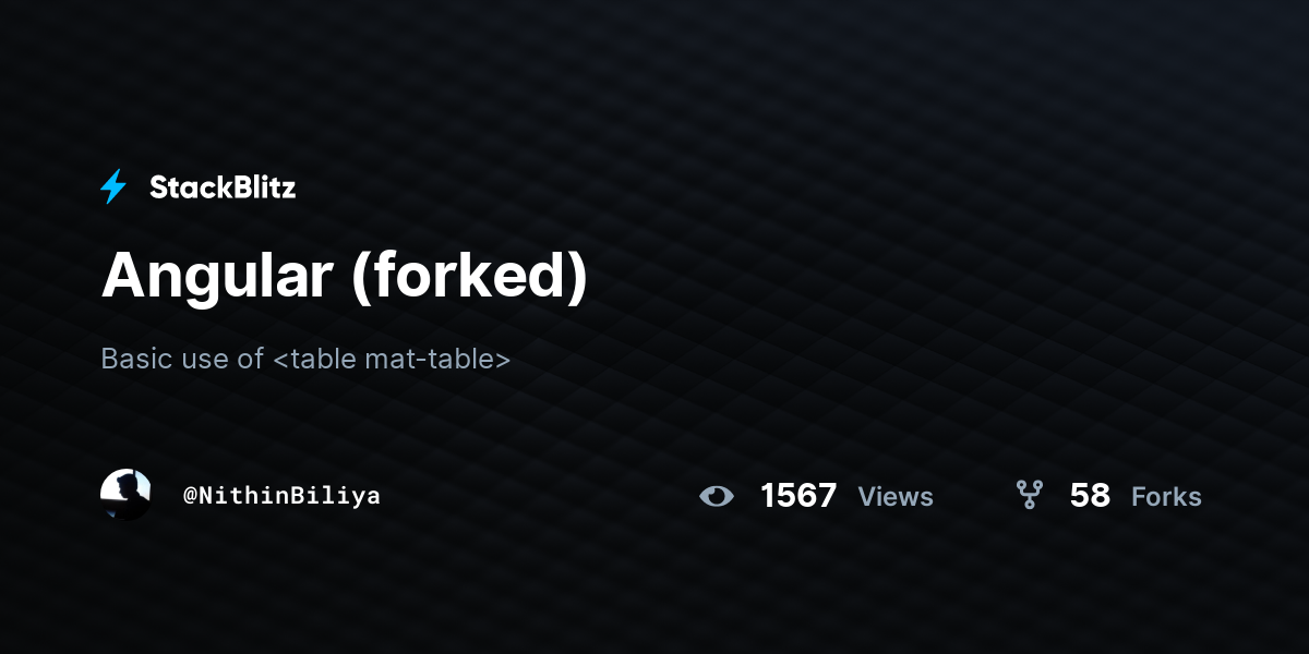 Angular (forked) - StackBlitz