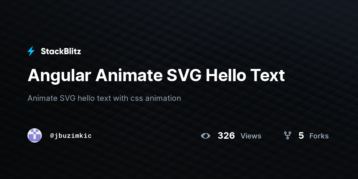 Angular Animate SVG Hello Text - StackBlitz