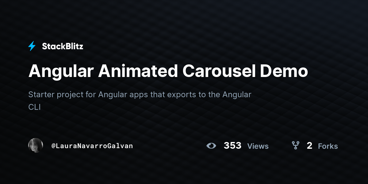 Angular Animated Carousel Demo - StackBlitz