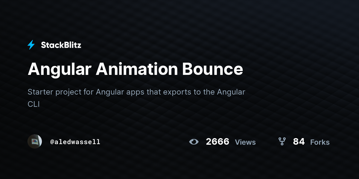 Angular Animation Bounce - StackBlitz