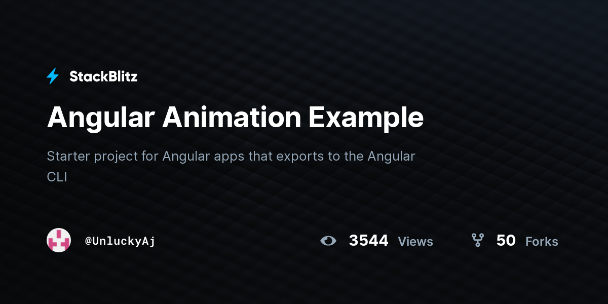 Angular Animation Example - StackBlitz