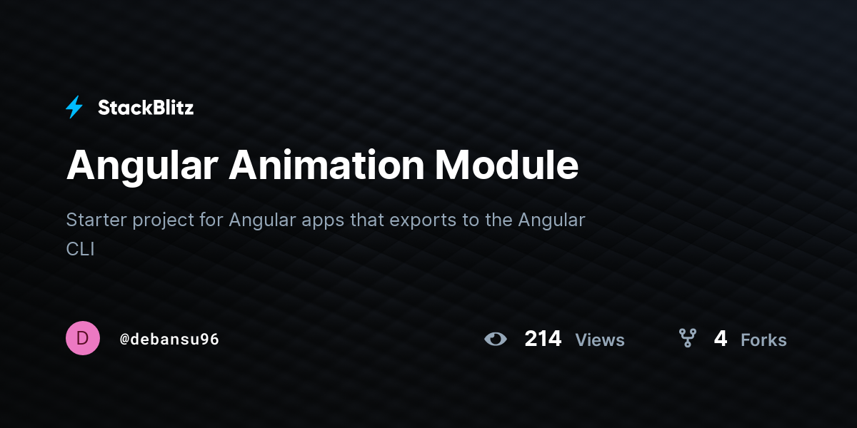 Angular Animation Module - StackBlitz
