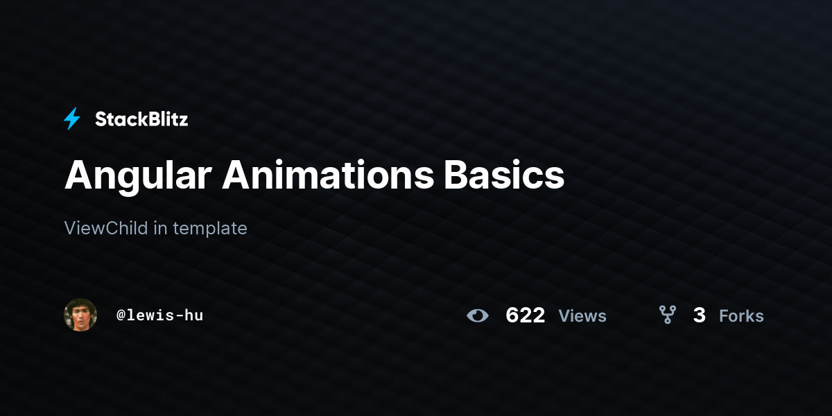 Angular Animations Basics - StackBlitz