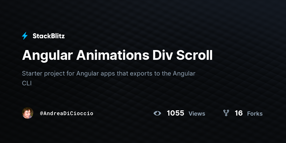 Angular Animations Div Scroll - StackBlitz