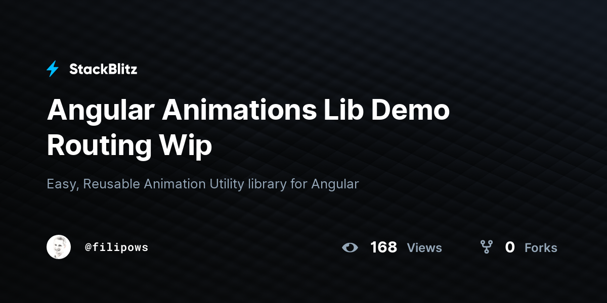 Angular Animations Lib Demo Routing Wip Stackblitz 8468