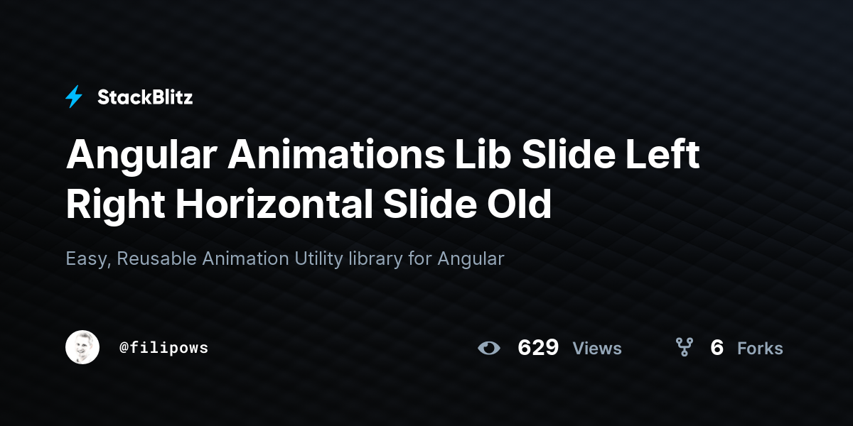 Angular Animations Lib Slide Left Right Horizontal Slide Old - StackBlitz Angular Animations Lib Slide Left Right Horizontal Slide Old - StackBlitz