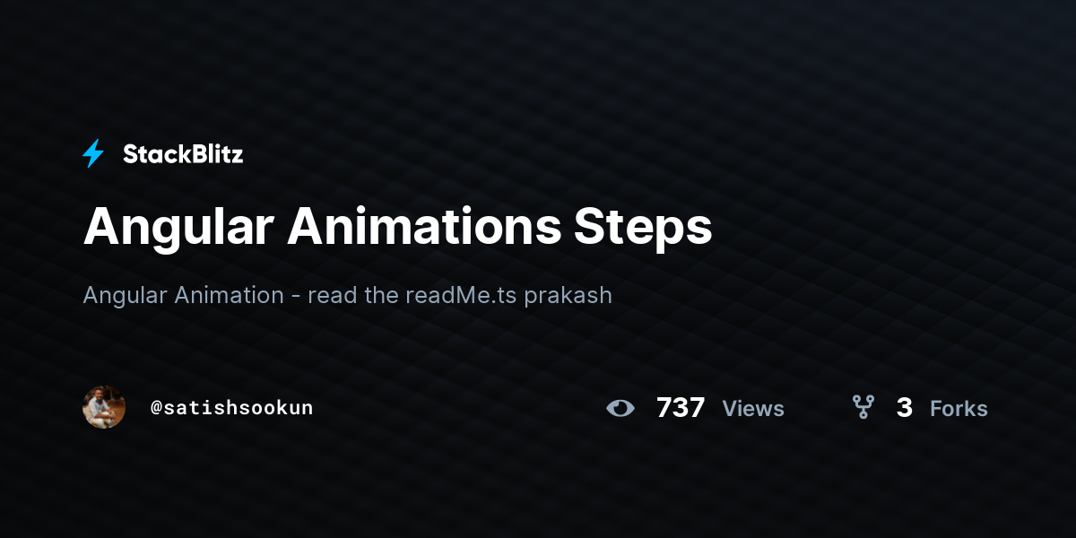 Angular Animations Steps - StackBlitz