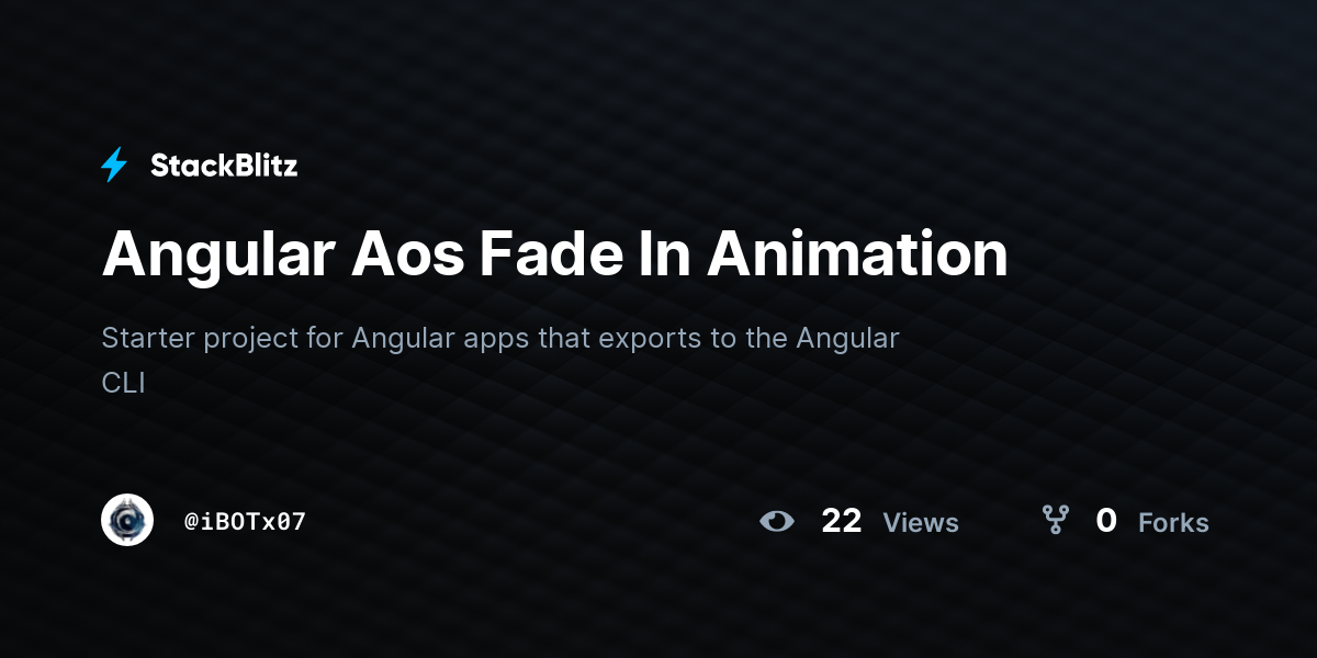 Angular Aos Fade In Animation - StackBlitz
