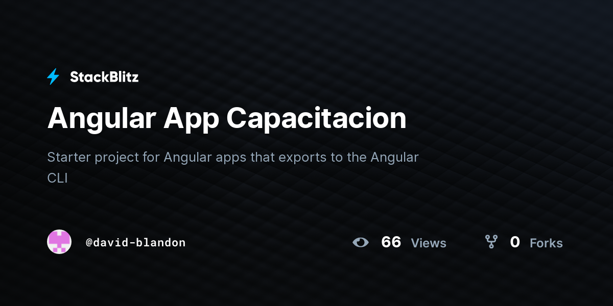 Angular App Capacitacion - StackBlitz Angular App Capacitacion - StackBlitz