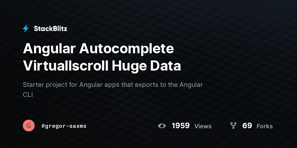 Angular Autocomplete Virtuallscroll Huge Data - StackBlitz