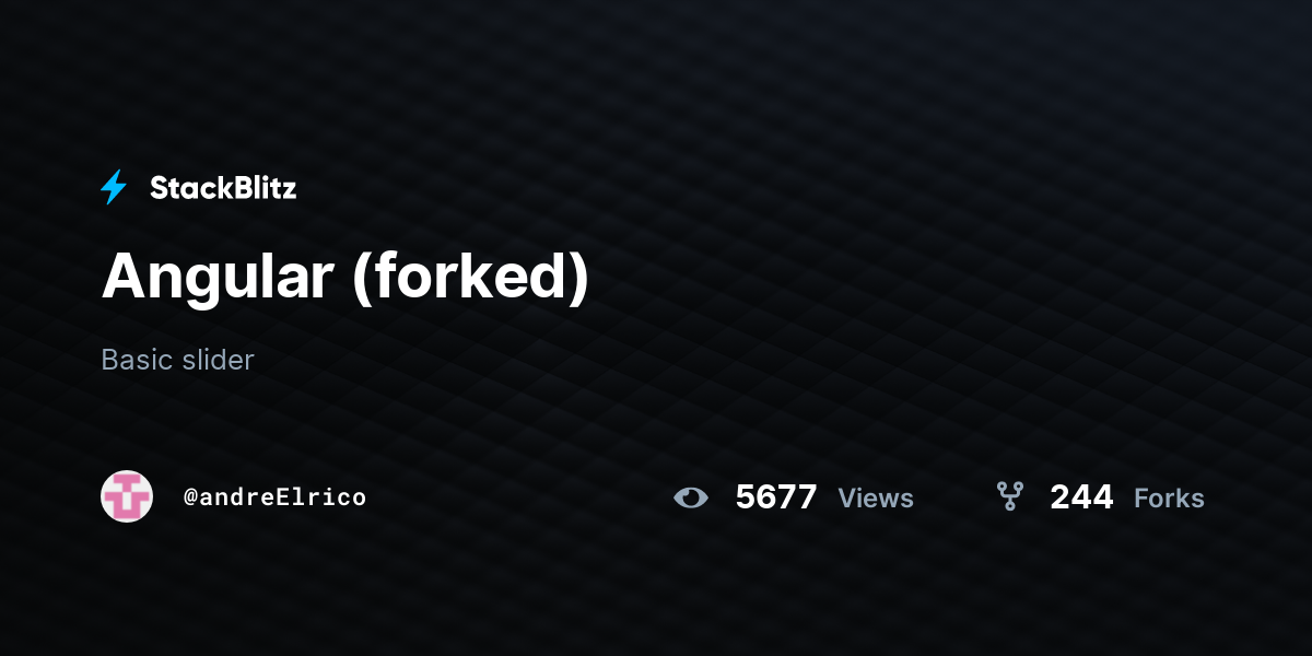 Angular (forked) - StackBlitz