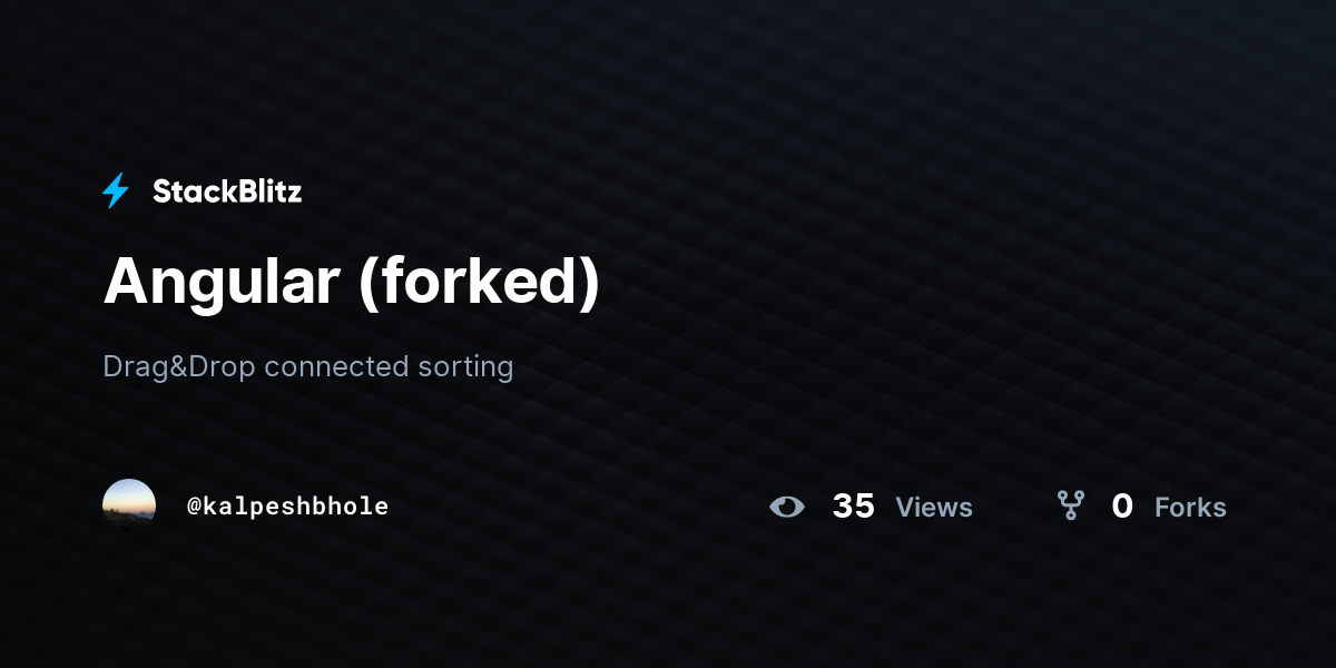 Angular (forked) - StackBlitz