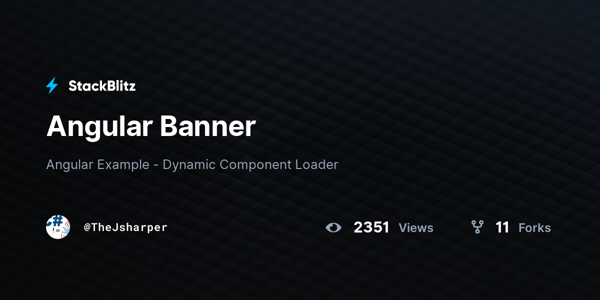Angular Banner - StackBlitz