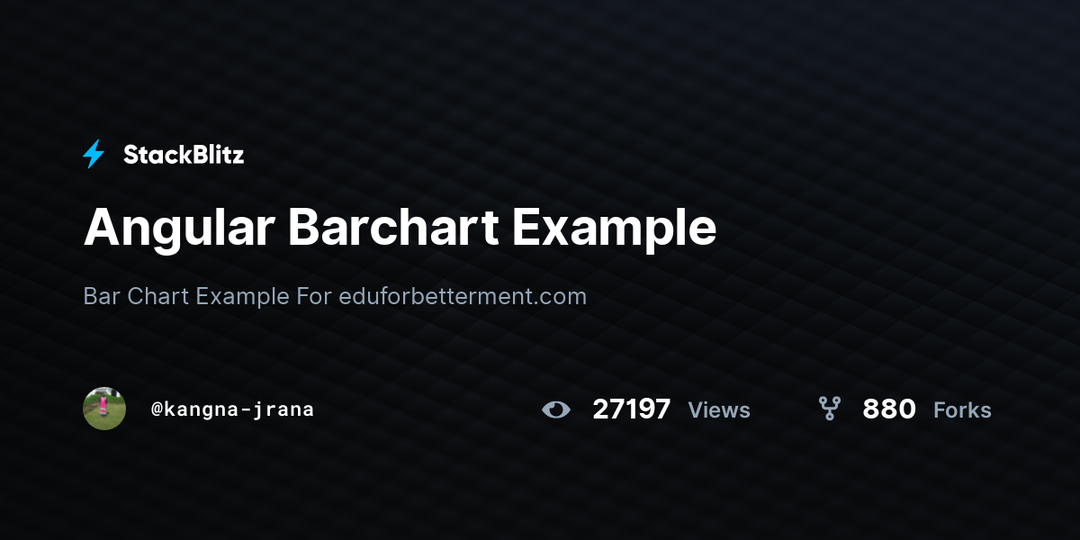 Angular Barchart Example - StackBlitz Angular Barchart Example - StackBlitz
